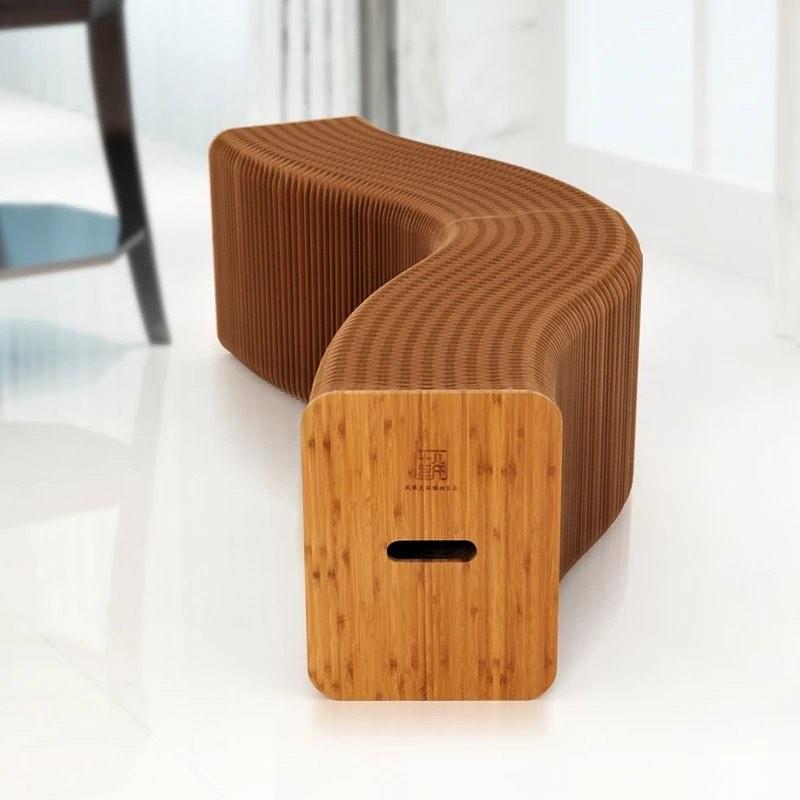 Space saving cardboard bench chair, Furniture & Home Living, Furniture ...