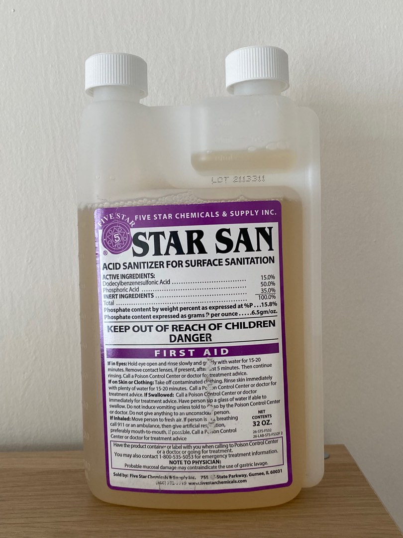 Five star Star San Acid Sanitizer for Surface Sanitation, 32 oz ...