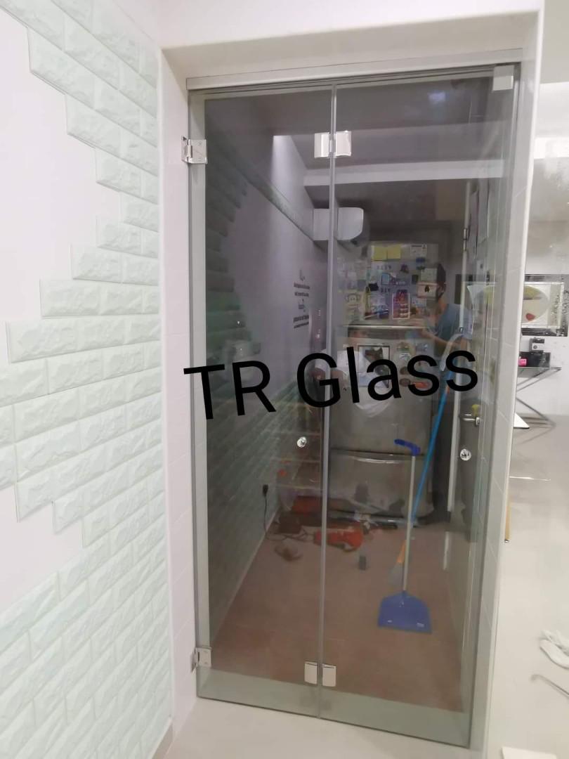 Tempered Glass Frameless Bi-Fold Door , Home Services, Others on Carousell