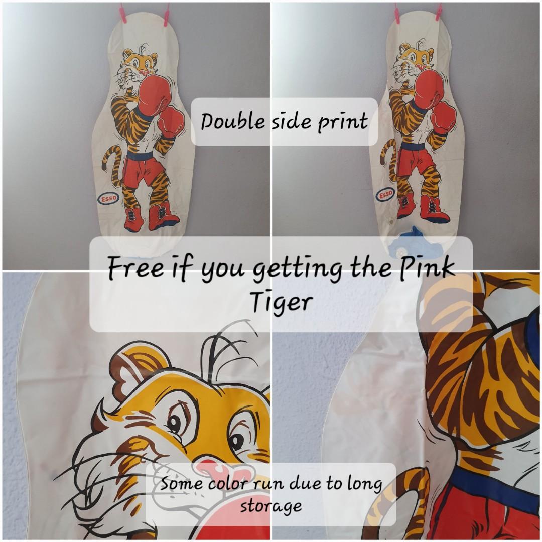 VINTAGE 90s New ESSO Tiger Inflatable Punching Bag Toy Roly-poly ...