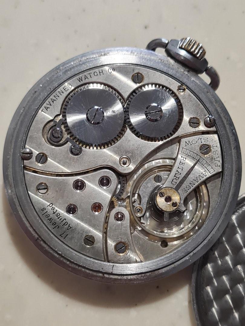 Vintage Tavannes Watch Co 17 Jewels Antique Mechanical Pocket Watch ...