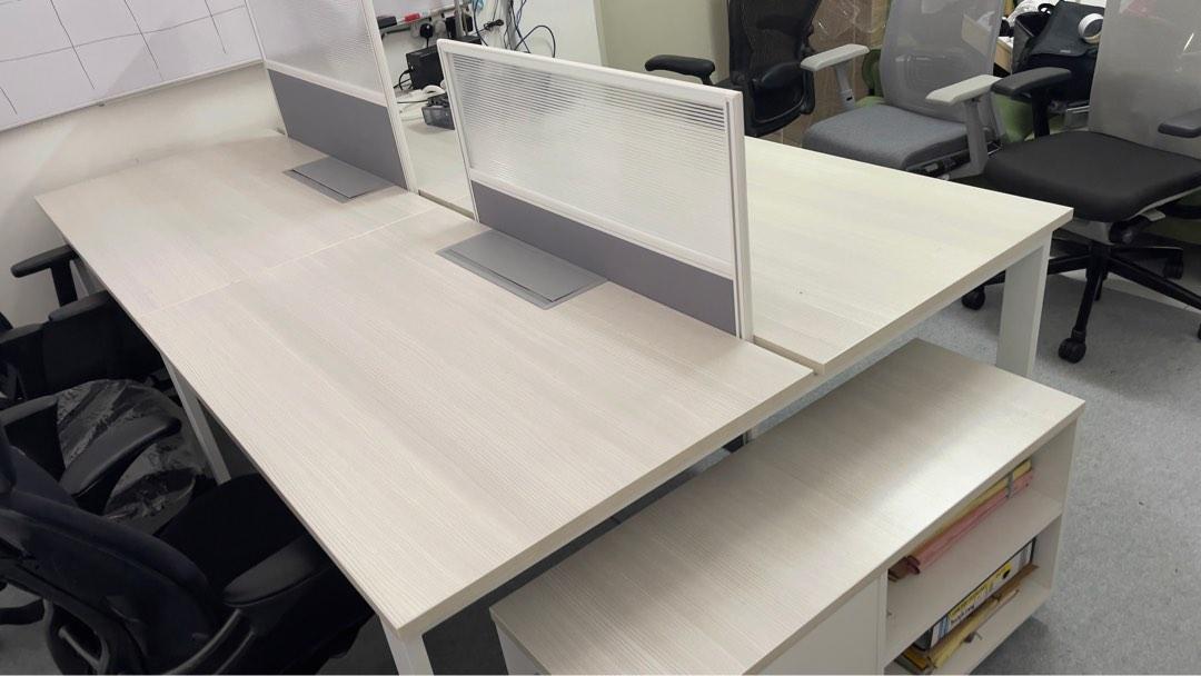 Workstation zenpro 4 seater, Furniture & Home Living, Furniture, Tables ...