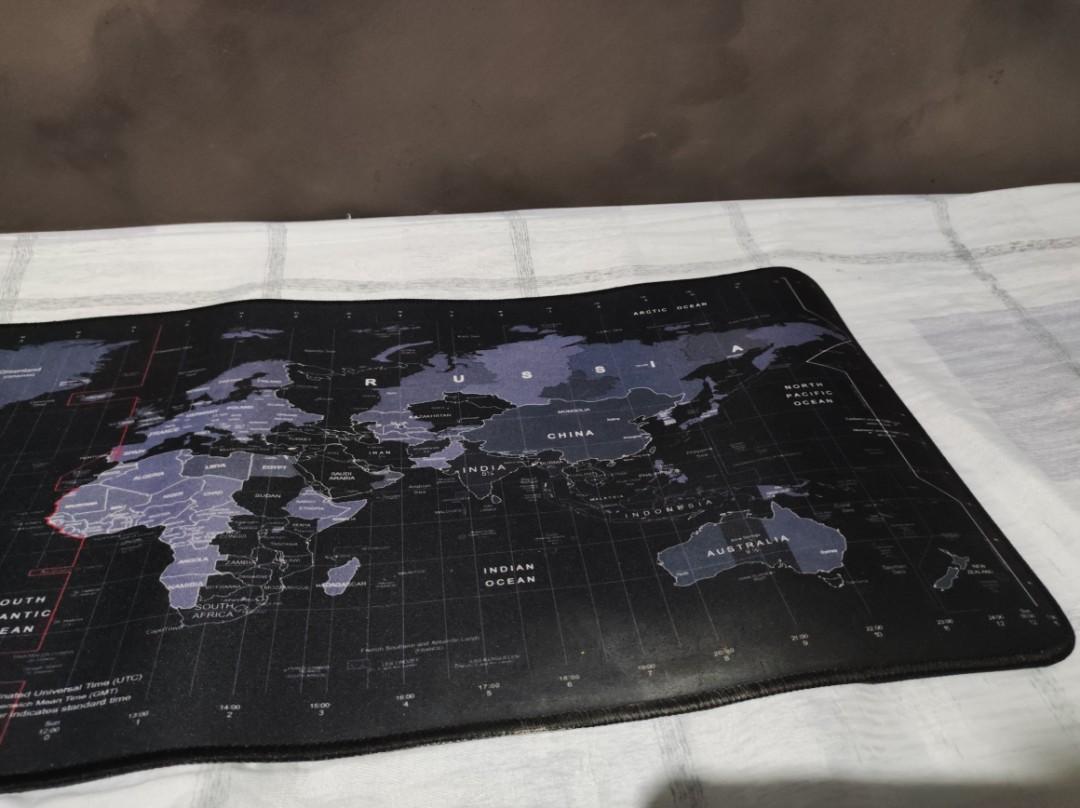 World map desk pad, Computers & Tech, Parts & Accessories, Mouse ...