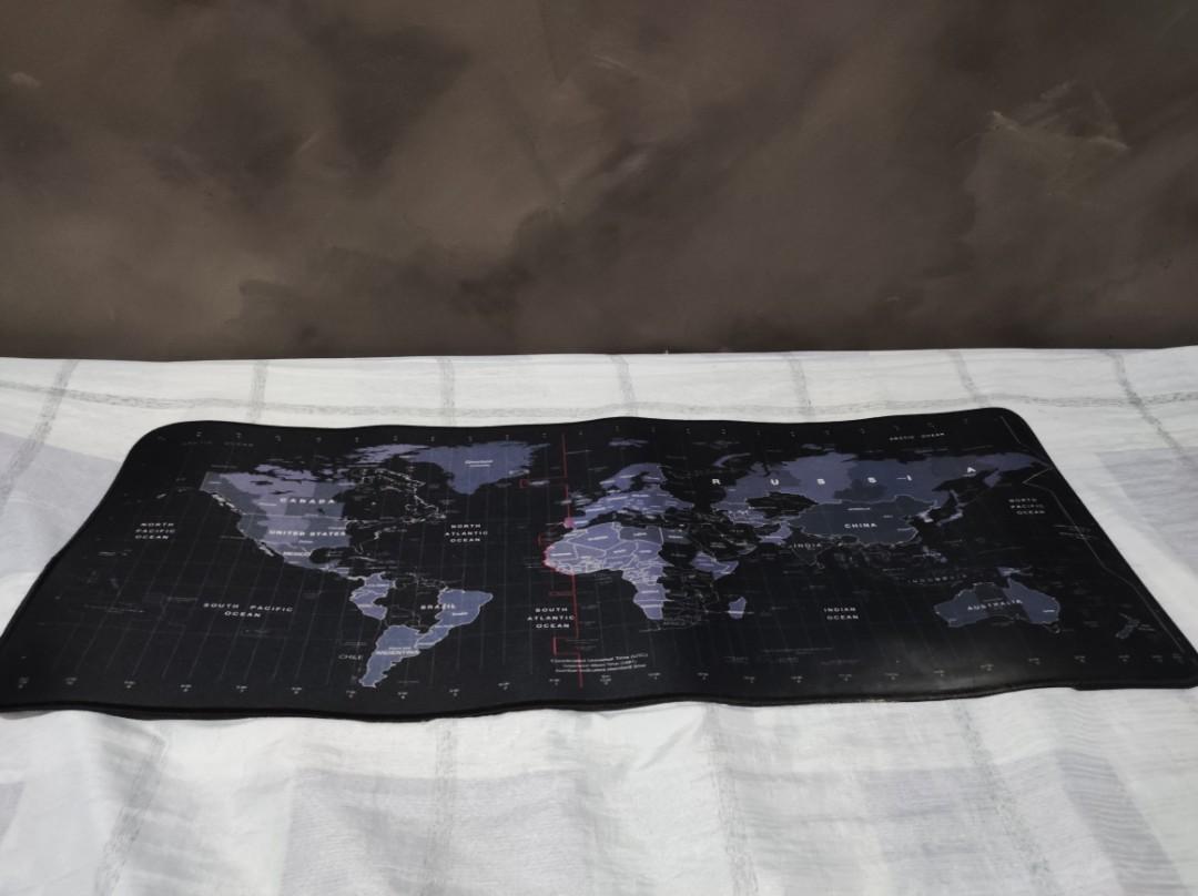 World map desk pad, Computers & Tech, Parts & Accessories, Mouse ...