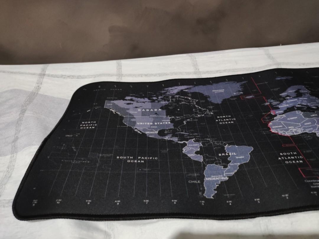World map desk pad, Computers & Tech, Parts & Accessories, Mouse ...