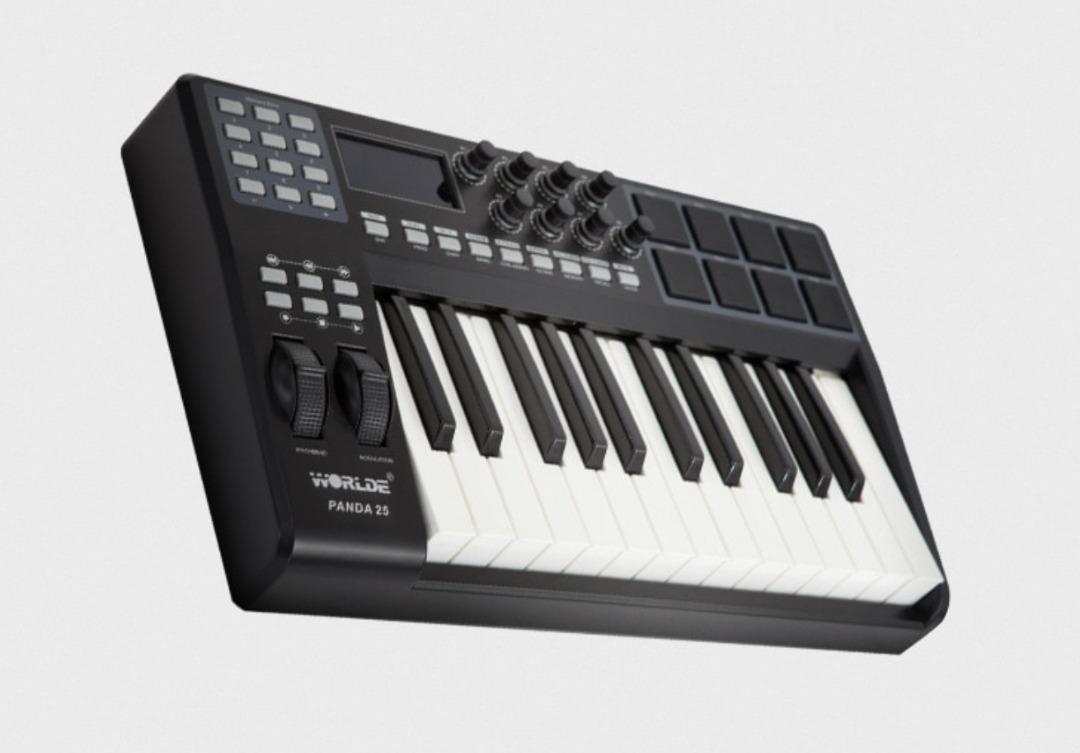 Worlde Panda Mini Portable 25-Key USB Keyboard and Drum Pad MIDI ...