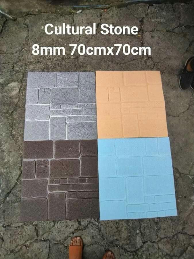 Wpc wall panel pvc flutted/floor sticker vynil/ pvc wall 3D/Foambricks ...