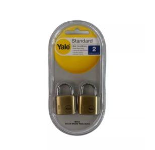 Yale Y110 2 pcs. Keyed-Alike Outdoor Series Wet Conditions Solid Brass ...
