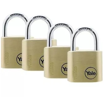 Yale Y110 4 pcs. Keyed-Alike Outdoor Series Wet Conditions Solid Brass ...