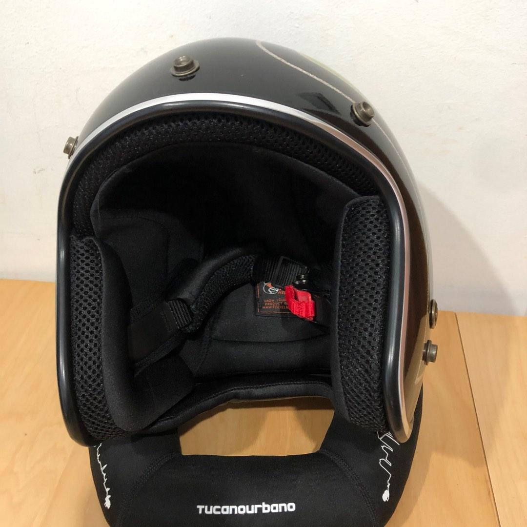 Yellow open face helmet, Motorcycles, Motorcycle Apparel on Carousell