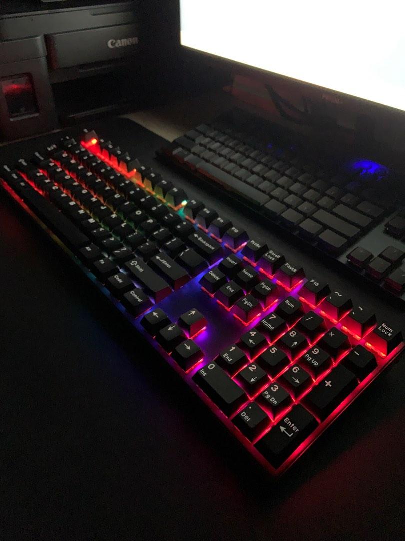 100% Full sized custom mechanical keyboard (GMK WOB Black keycaps ...