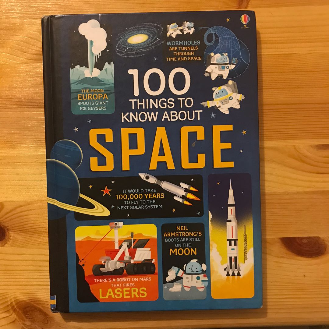 100 things to know about space Usborne, 興趣及遊戲, 書本 & 文具, 小朋友書 - Carousell