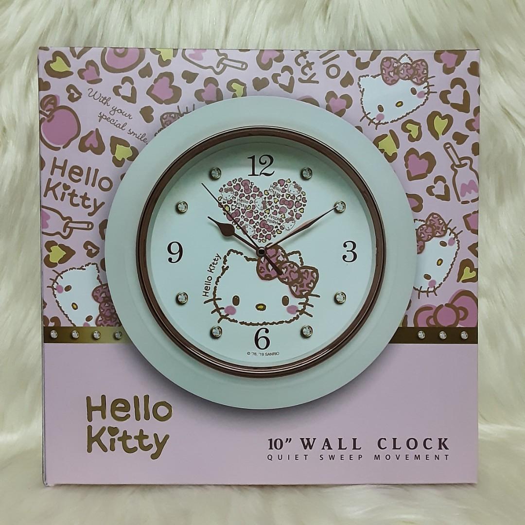10" Sanrio Hello Kitty Wall Clock, Furniture & Home Living, Home Decor ...