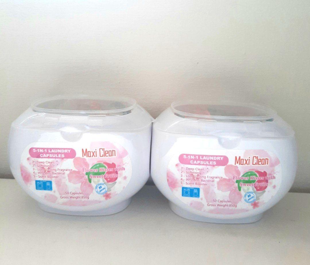 2 Tubs Maxi Clean 5 in 1 Flower Kisses with Sweet Fruits Laundry ...