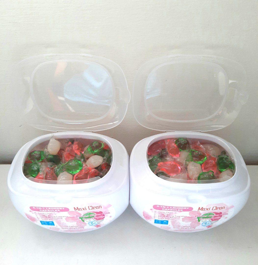 2 Tubs Maxi Clean 5 in 1 Flower Kisses with Sweet Fruits Laundry ...