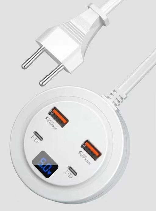 4 Way Fast Charging Socket (2 USB + 2 type C Ports), Mobile Phones ...