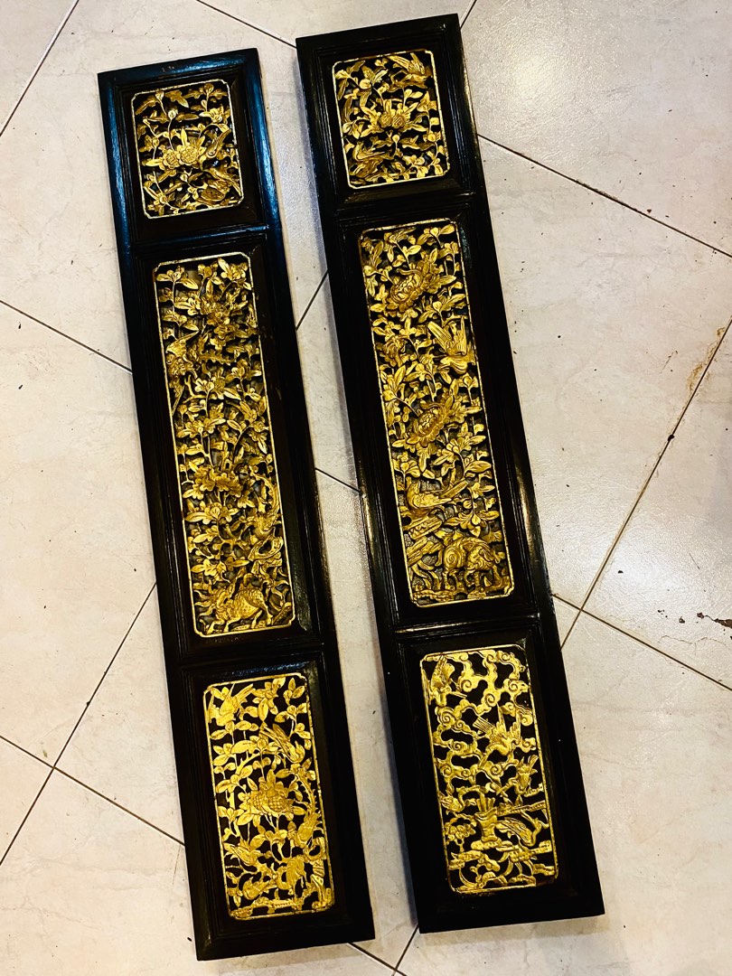 A pair of old Peranakan display boards., Hobbies & Toys, Memorabilia ...