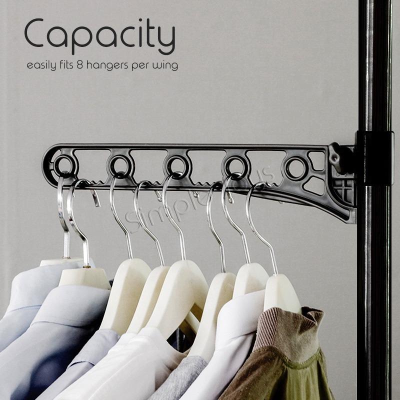Adjustable Clothes Drying Rack Floor To Ceiling Tension Pole Hanger ...