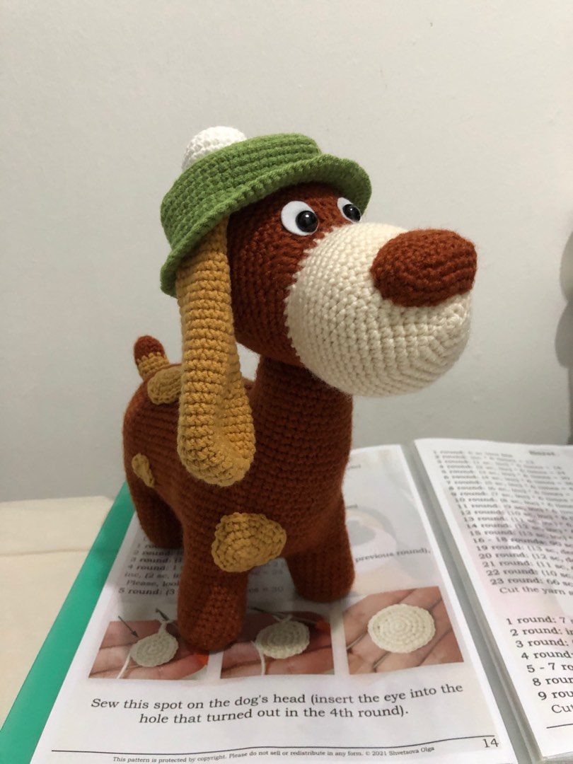 Amigurumi Bruno dog, Hobbies & Toys, Stationery & Craft, Handmade Craft ...