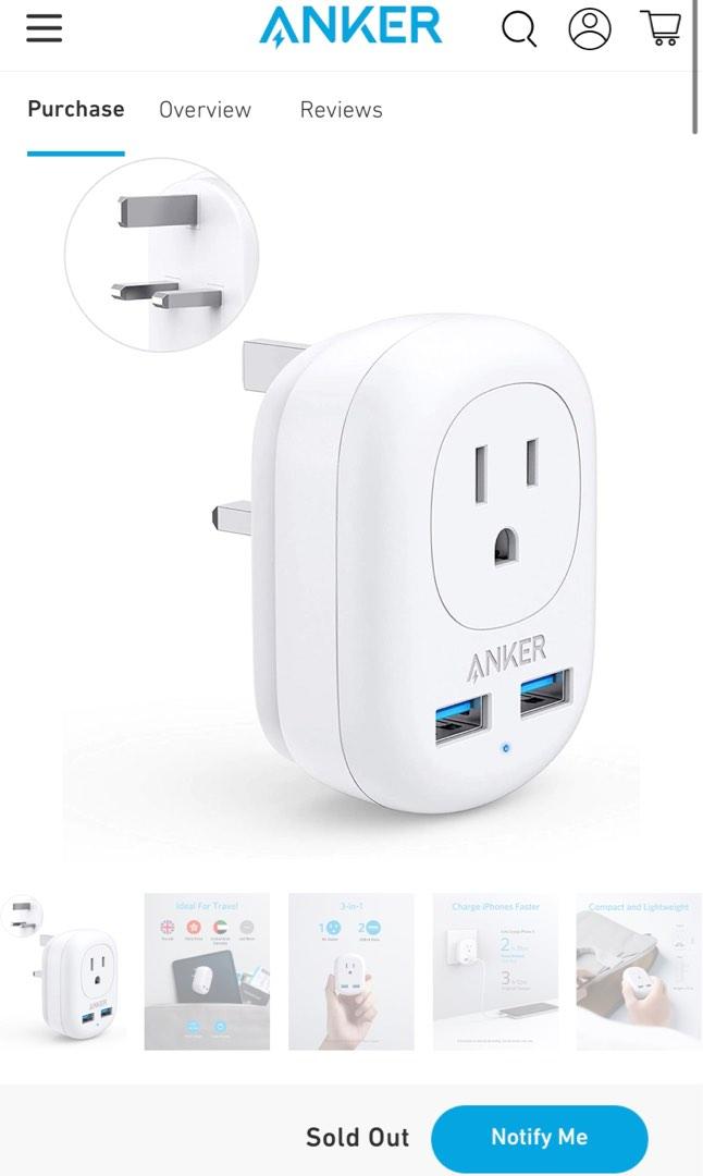 Anker UK, US, China Travel Adapter, TV & Home Appliances, Electrical ...