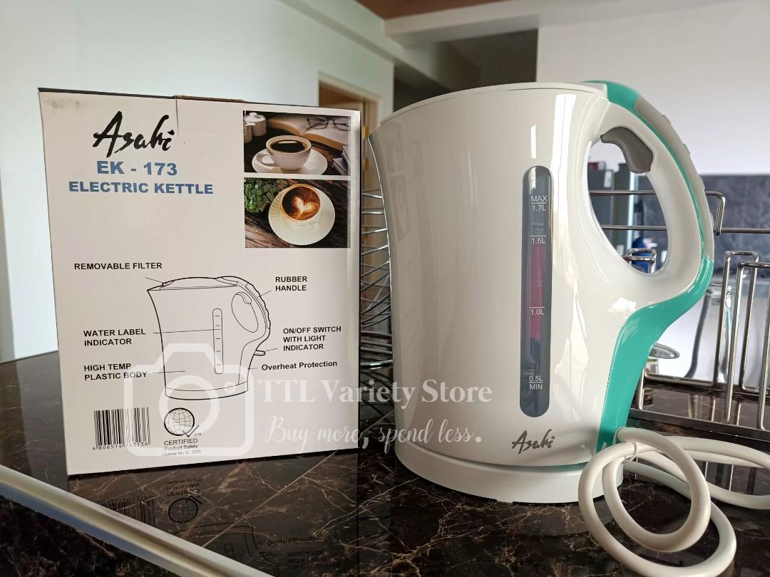 Asahi EK 173 1.7L Electric Kettle, TV & Home Appliances, Kitchen ...