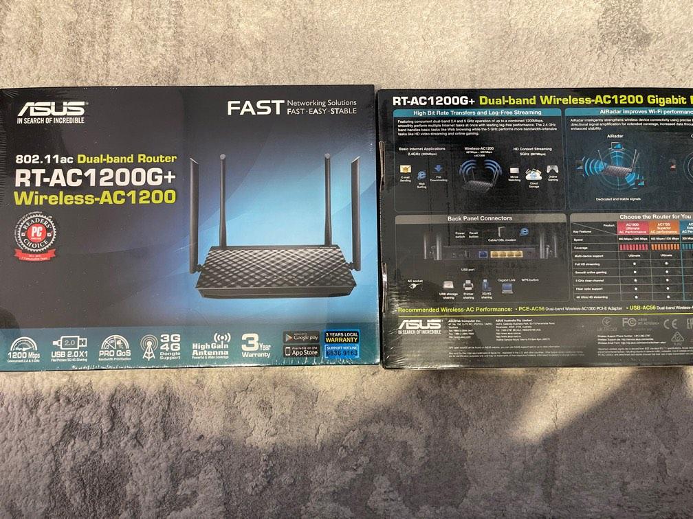 ASUS 802.11ac Dual band router RT-AC1200G+, Computers & Tech, Parts ...