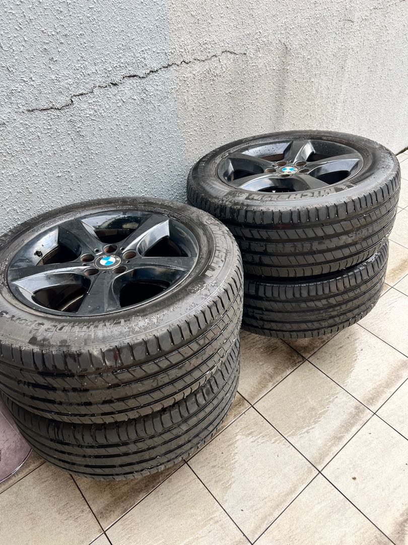 BMW X5 18 inch rims plus Tyres 255/55, Car Accessories, Tyres & Rims on Carousell