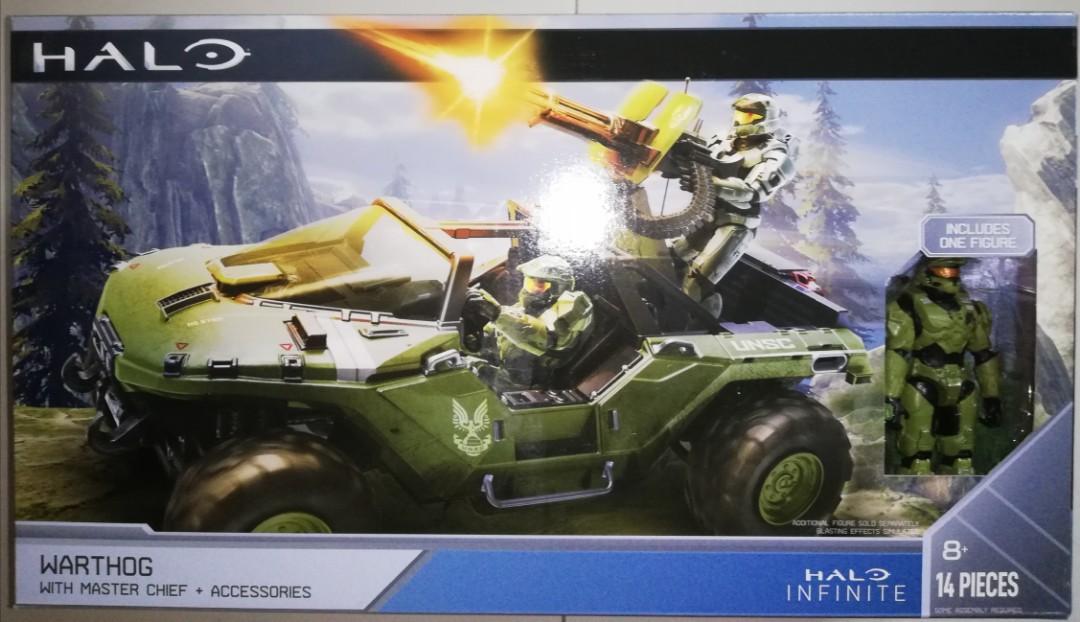 BNIB Halo 4" Spartan Master Chief Deluxe Vehicle Warthog & Figure Pack ...