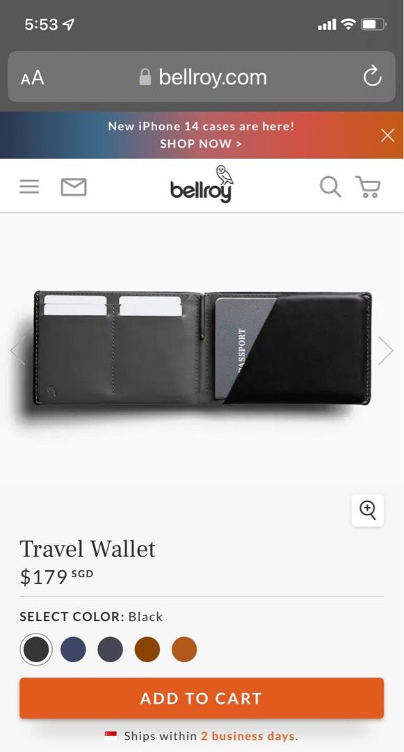 BNIB Original bellroy RFID Travel Wallet, Luxury, Bags & Wallets on ...