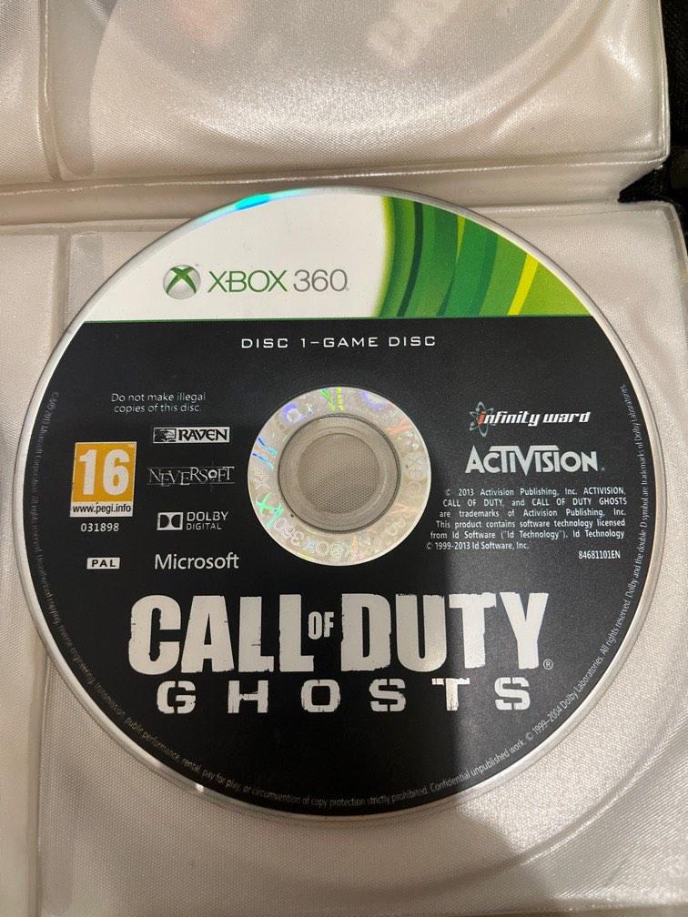 Call of duty Ghosts (disk 1&2) (xbox 360 disk), Video Gaming, Video ...