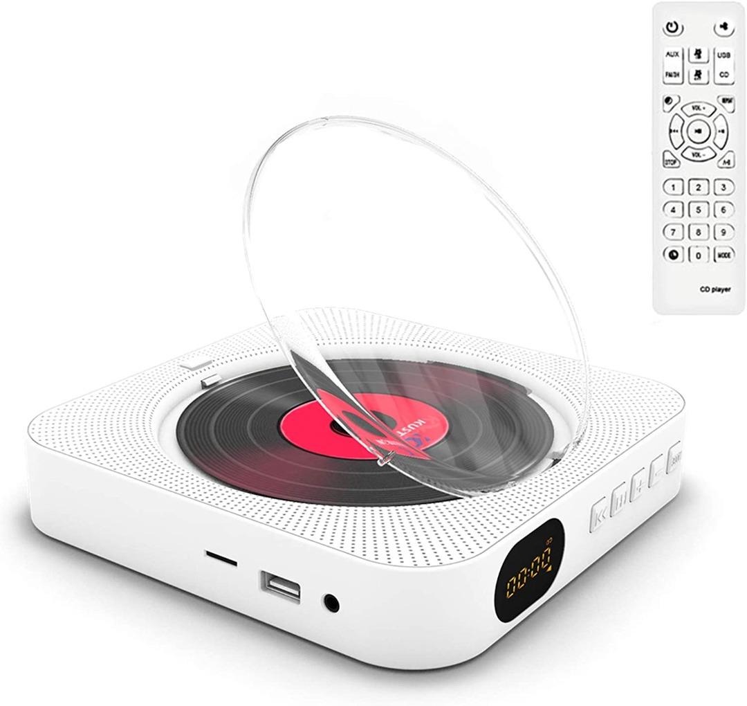 CD Player with Bluetooth - Wall Mountable Music Player Home Audio ...