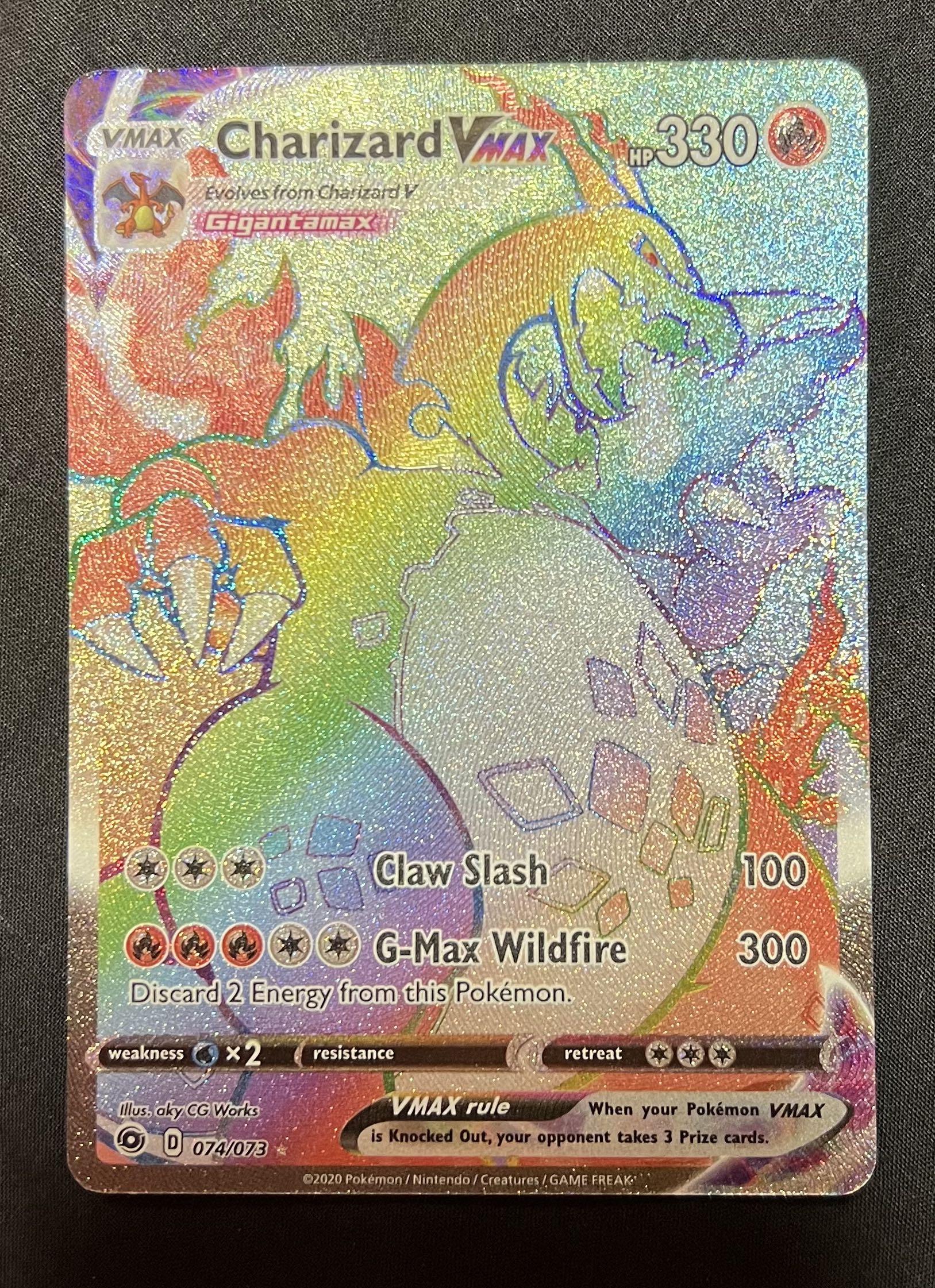 Charizard VMAX Rainbow - Champions Path 074/073, Hobbies & Toys, Toys ...