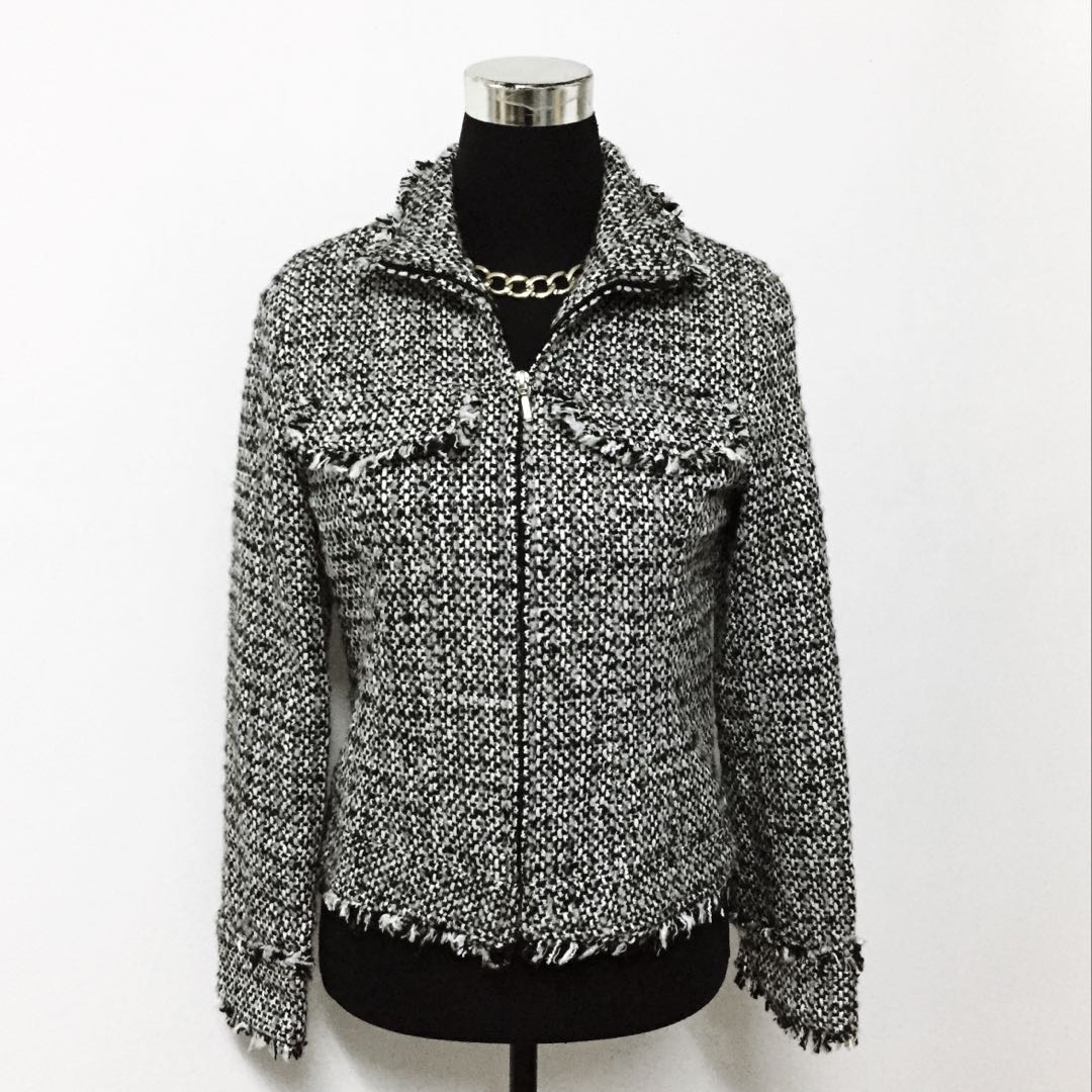 Chunky Tweed Blazer, Women's Fashion, Coats, Jackets and Outerwear on Carousell