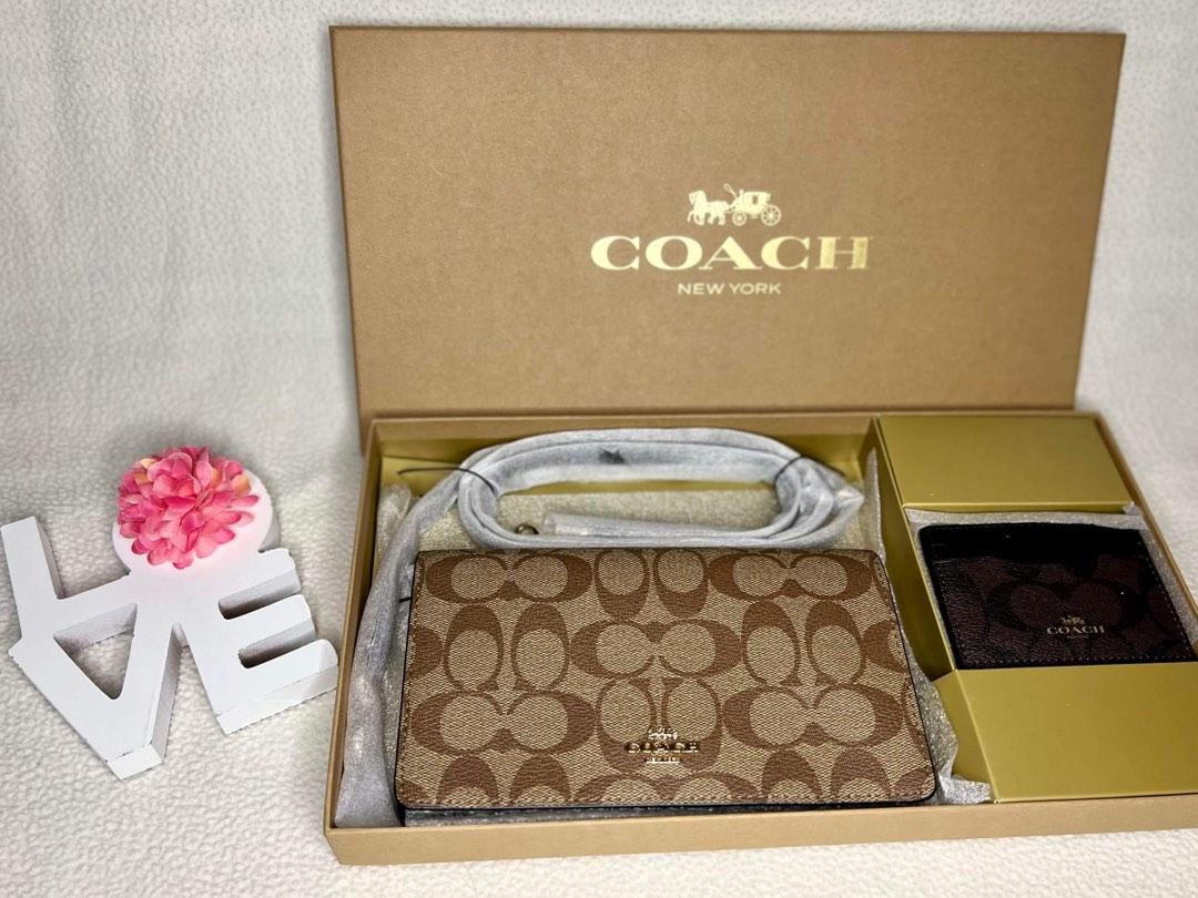 Coach Boxed Anna Foldover Clutch, Luxury, Bags & Wallets on Carousell