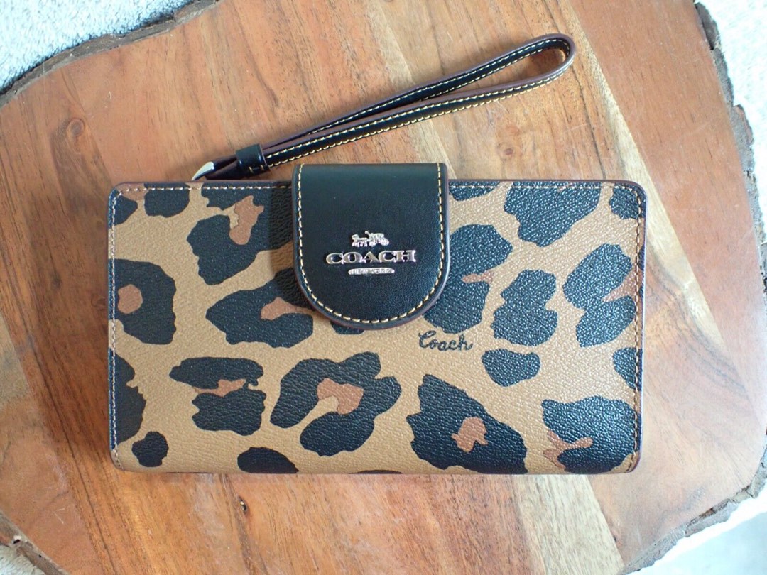 Coach Leopard Print Medium Wallet, Women's Fashion, Bags & Wallets ...