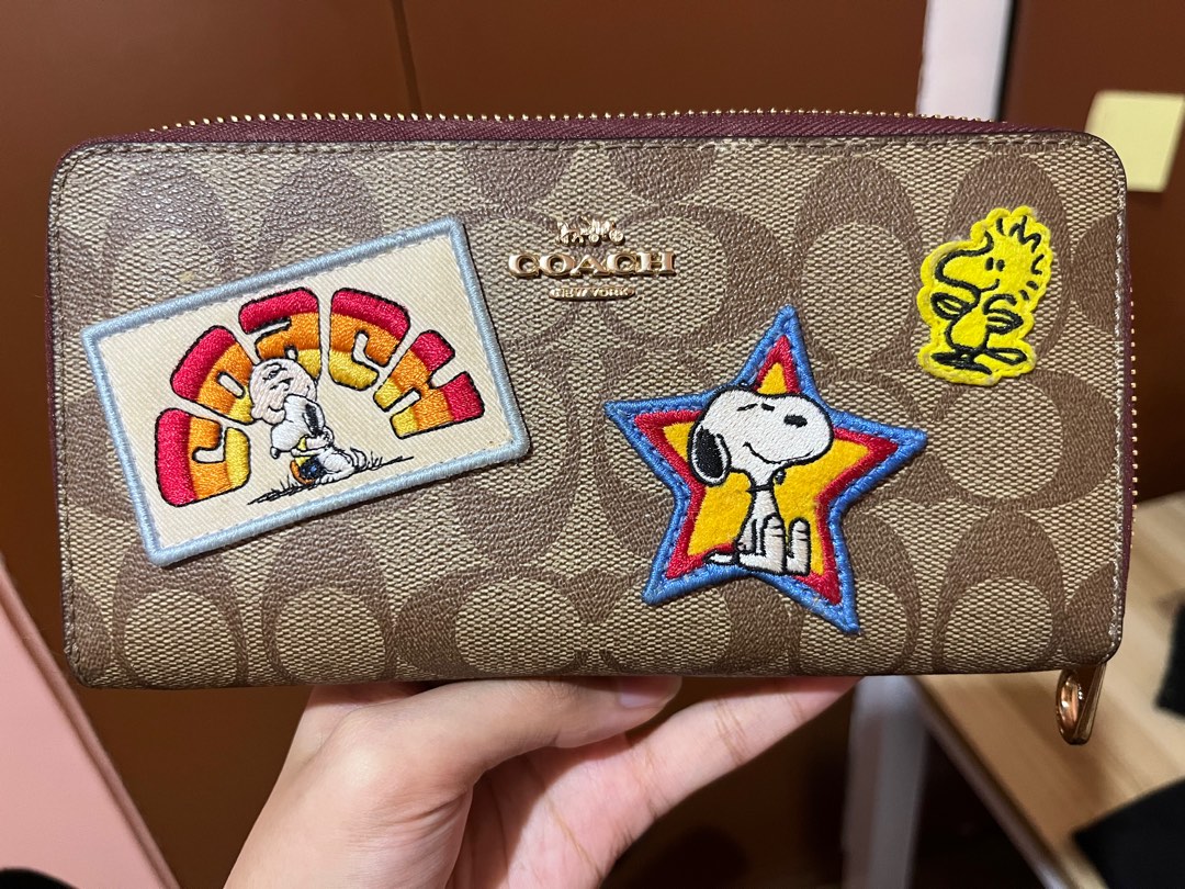 Coach x Peanuts Wallet, Luxury, Bags & Wallets on Carousell