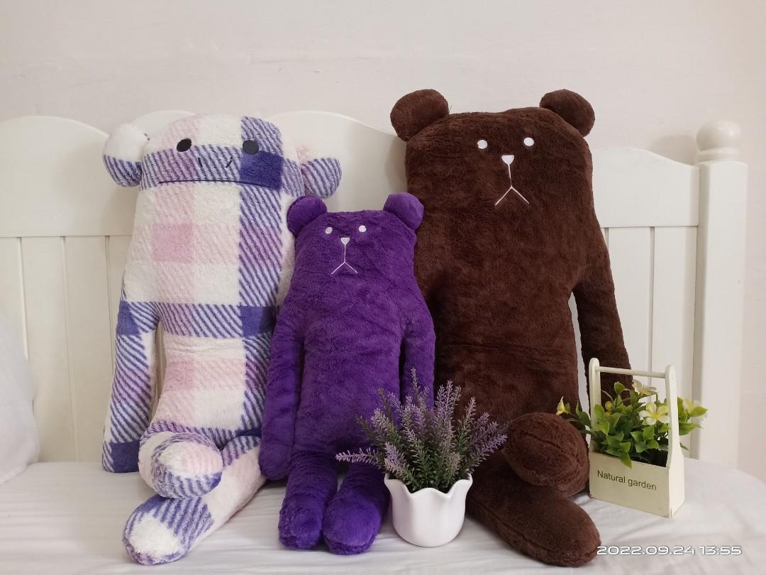 Craftholic Loris L Purple Checkered Soft Toy Plushie Hug Cushion, Hobbies & Toys, Toys & Games ...