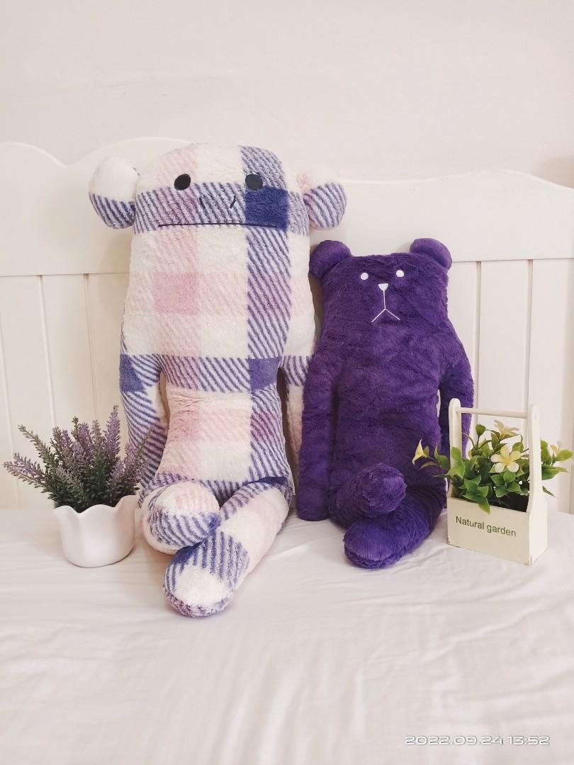 Craftholic Loris L Purple Checkered Soft Toy Plushie Hug Cushion, Hobbies & Toys, Toys & Games ...