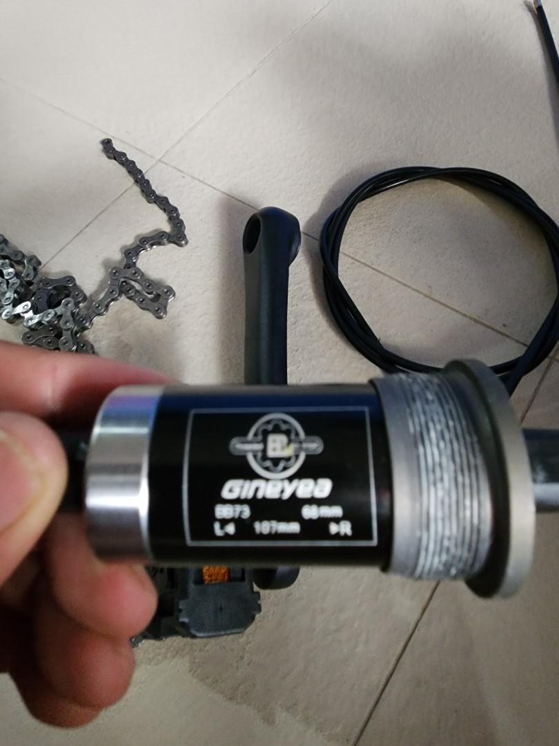 Crank, shifter, derailleur and pedal., Sports Equipment, Bicycles ...