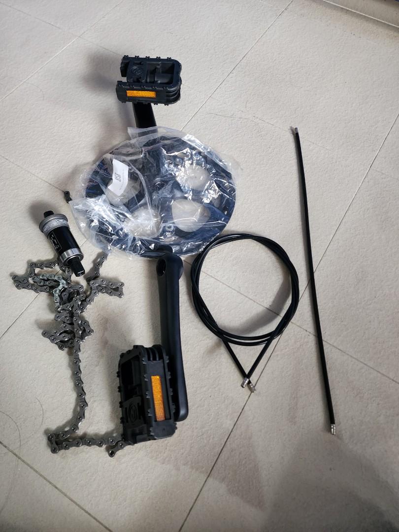 Crank, shifter, derailleur and pedal., Sports Equipment, Bicycles ...