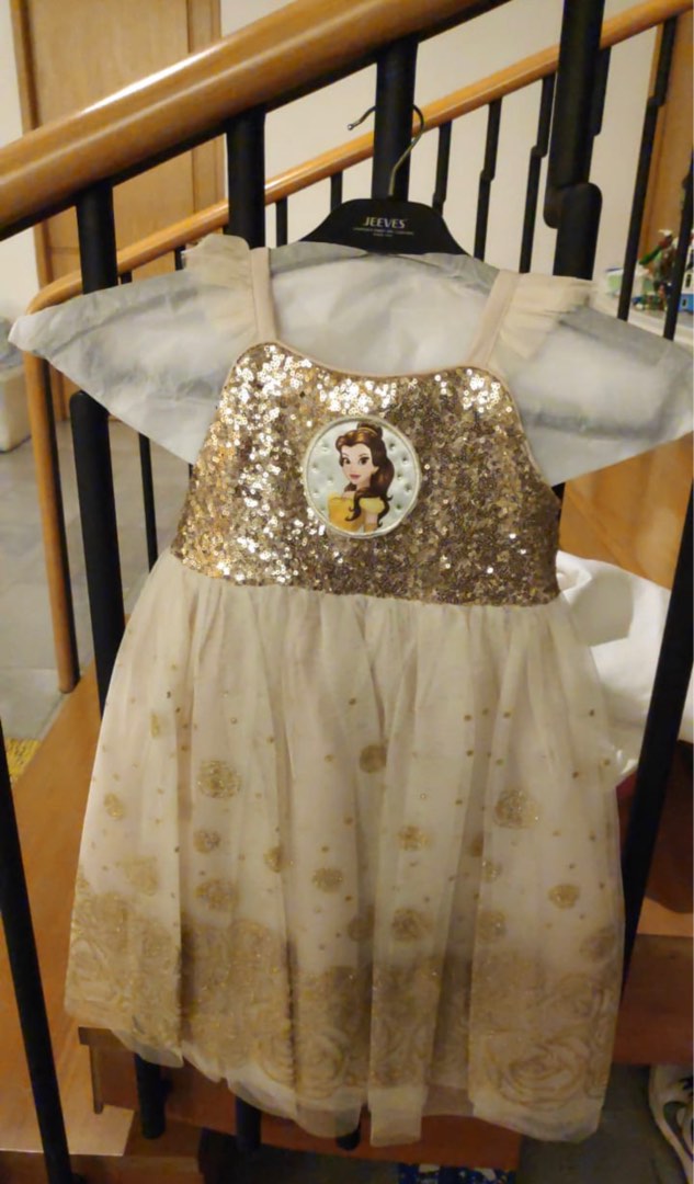 Disney princess Belle beauty and the beast baju kostum anak 4Y preloved ...