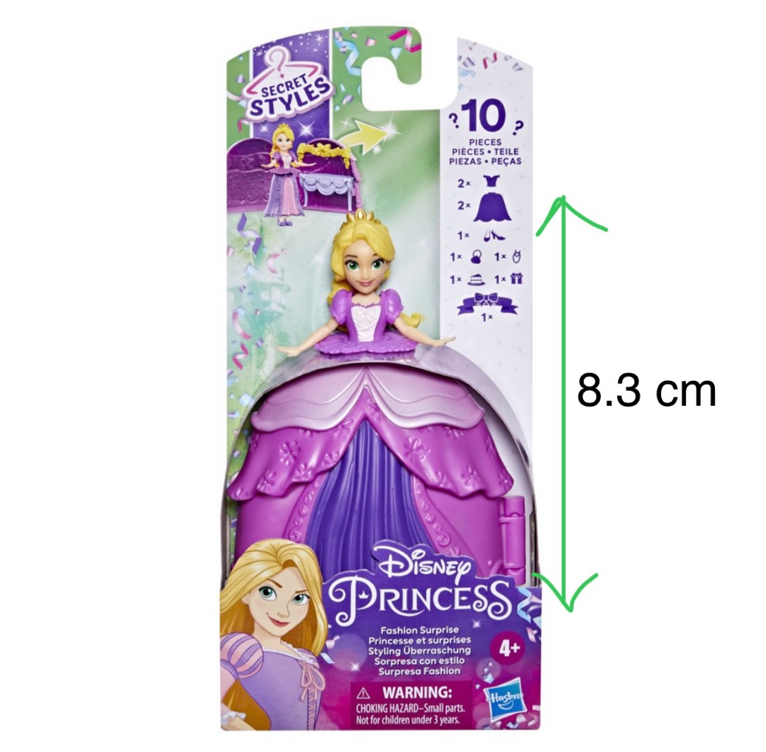 Disney Princess Secret Styles Fashion Surprise Rapunzel, Doll Playset ...