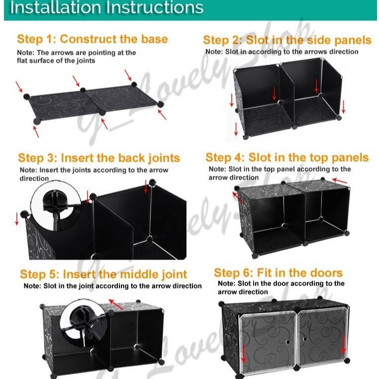 DIY Modular 16 Cubes Storage Cabinet System Rack Shelf Wardrobe Box ...