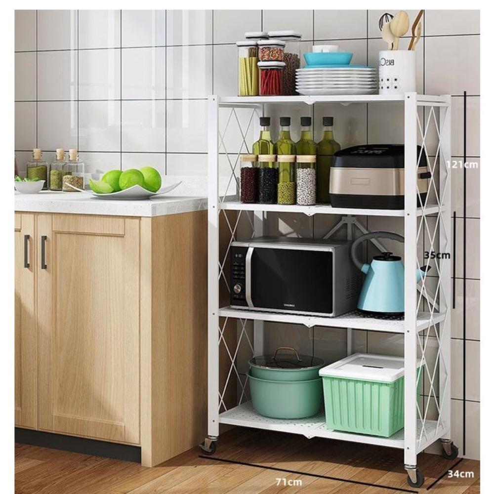 foldable kitchen storage rack 3 / 4 / 5 foldable storage rack with ...