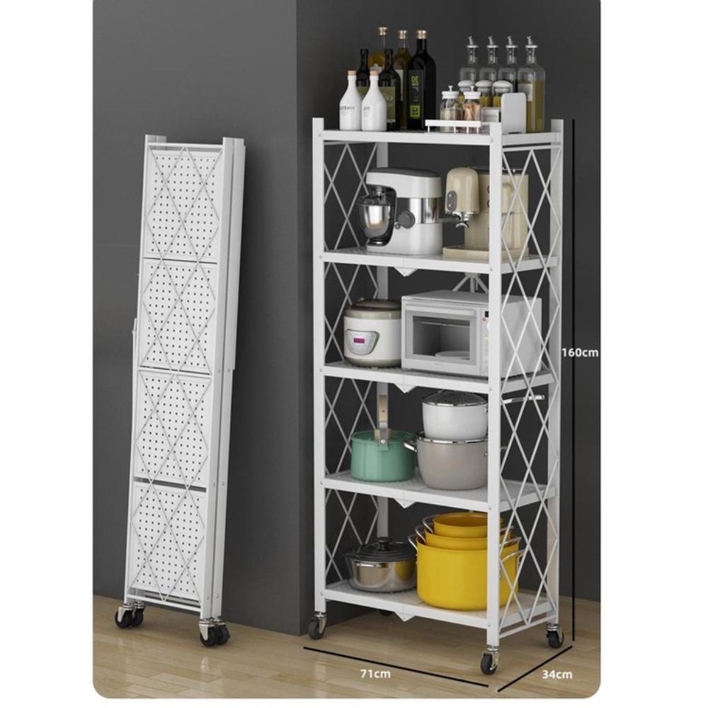 foldable kitchen storage rack 3 / 4 / 5 foldable storage rack with ...