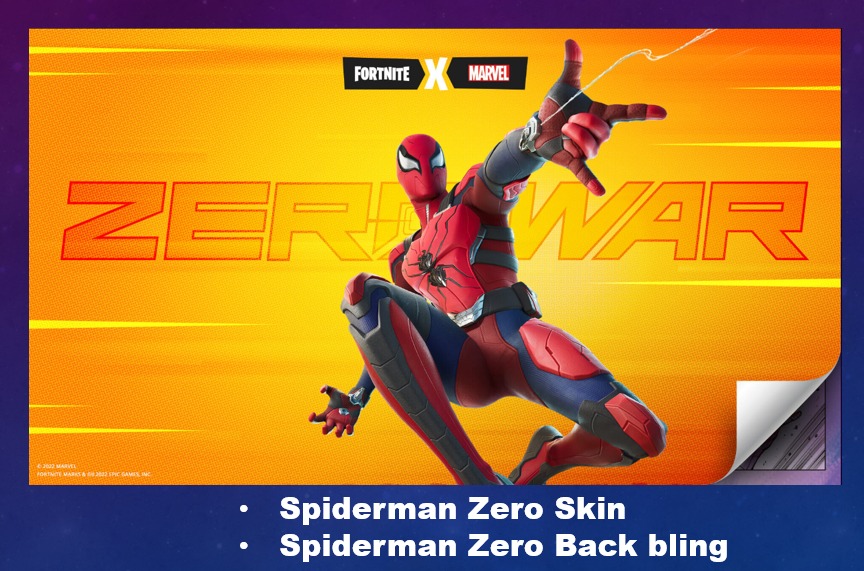 Fortnite X Marvel - Spiderman Zero Point Skin Bundle, Video Gaming ...