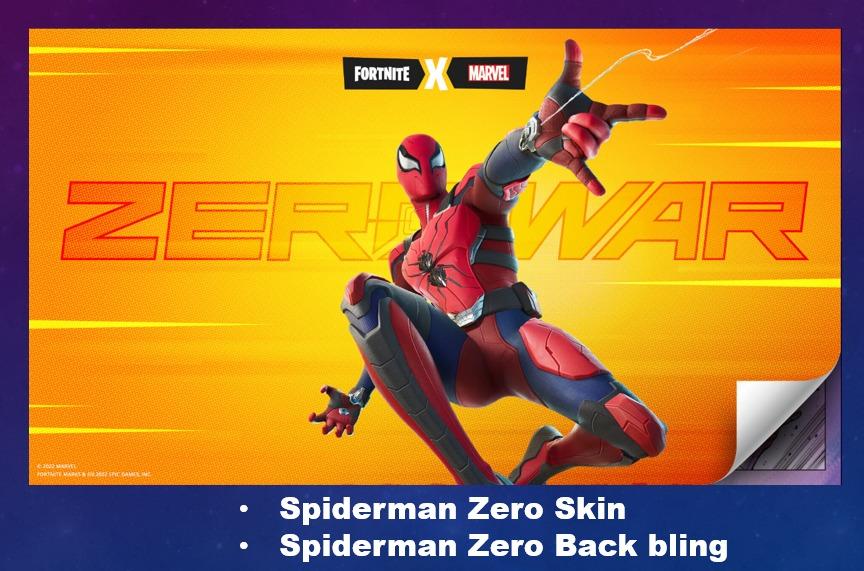 Fortnite X Marvel - Spiderman Zero Point Skin Bundle, Video Gaming ...