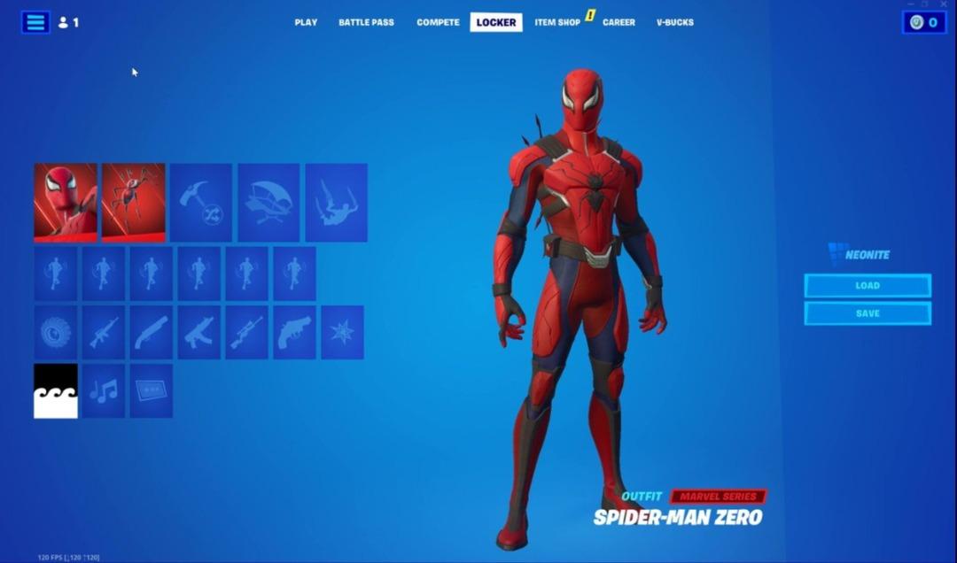Fortnite X Marvel - Spiderman Zero Point Skin Bundle, Video Gaming ...