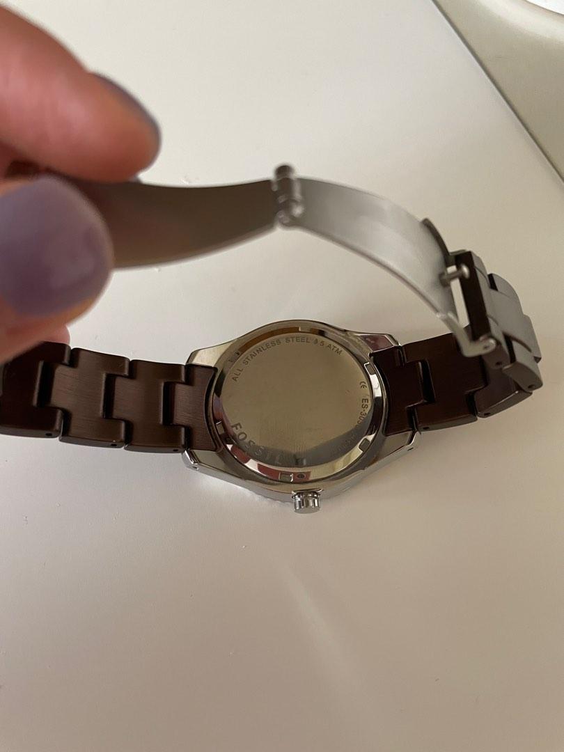Fossil woman watch in dark bronze, Women's Fashion, Watches ...