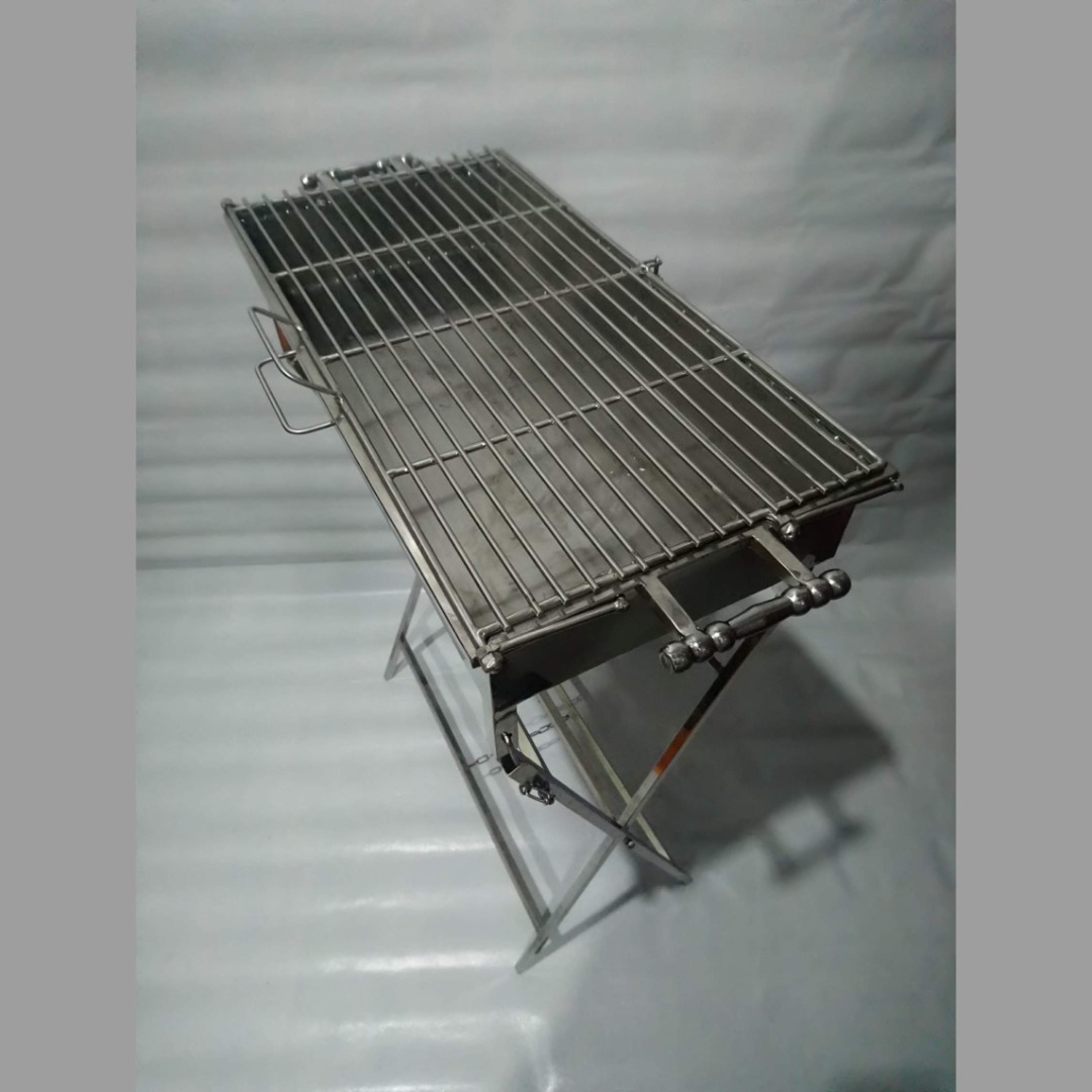 Free Delivery Stainless BBQ Grill Portable with Stand 12"X24" (High ...